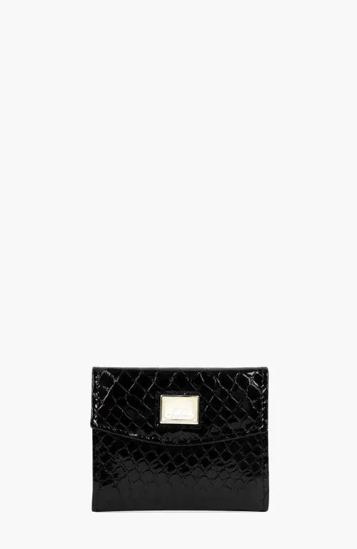 CAVALINHO Gallop 530 Mini Patent Leather Wallet - Black