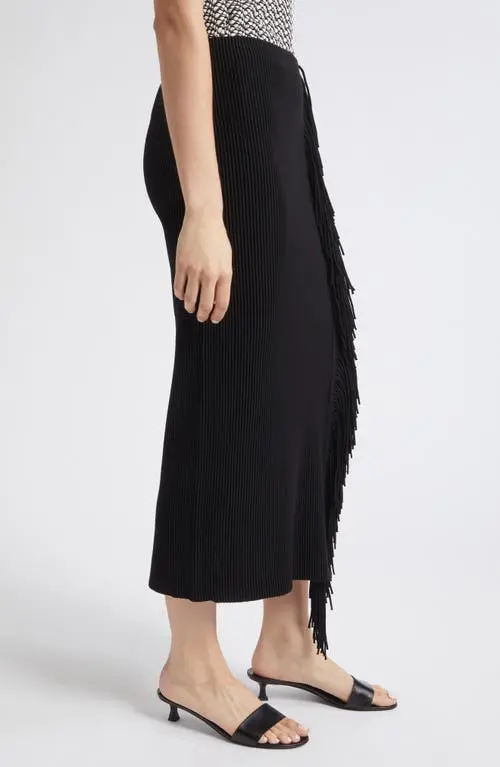 Emporio Armani High Waist Fringe Skirt