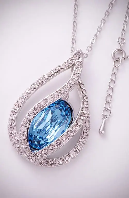MODENAIRE Crystal Orb Cage Pendant Necklace
