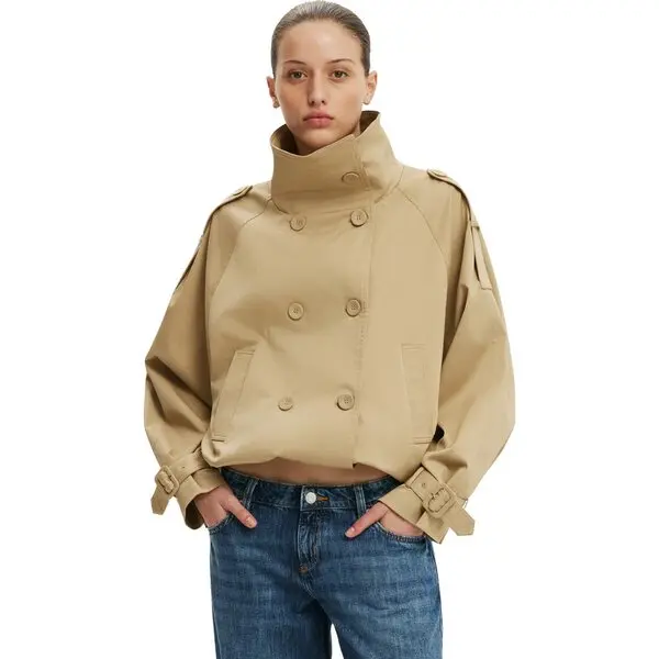 COTTON ON Porter Cropped Trench Coat