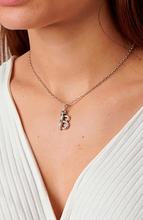 UNODE50 Sterling -plated Letter 'b' Charm