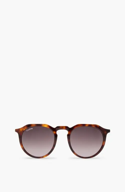 CAVALINHO Round Frame Sunglasses With Tortoiseshell Finish - Brown