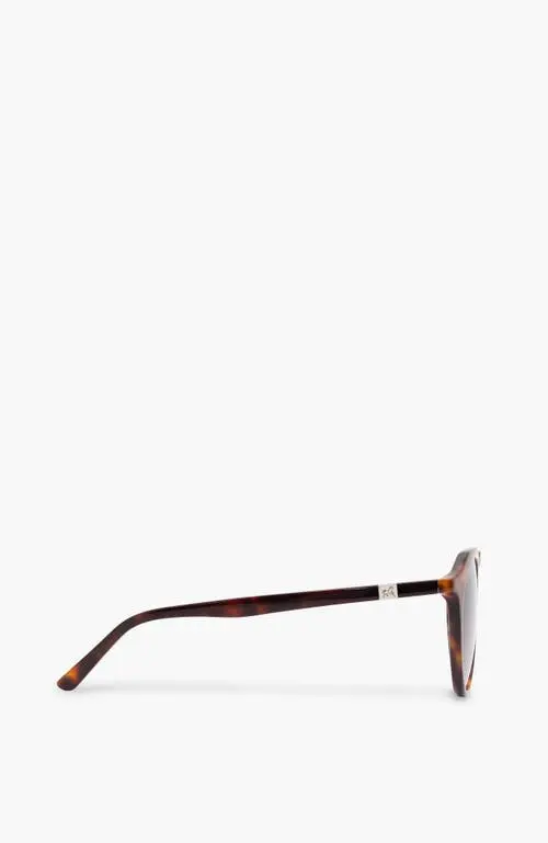 CAVALINHO Round Frame Sunglasses With Tortoiseshell Finish - Brown