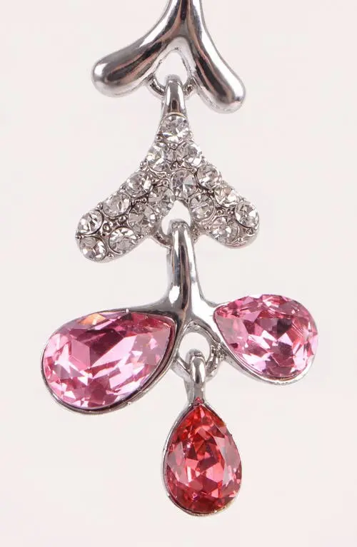 MODENAIRE Elegant Sparkling Gem Drop Earrings