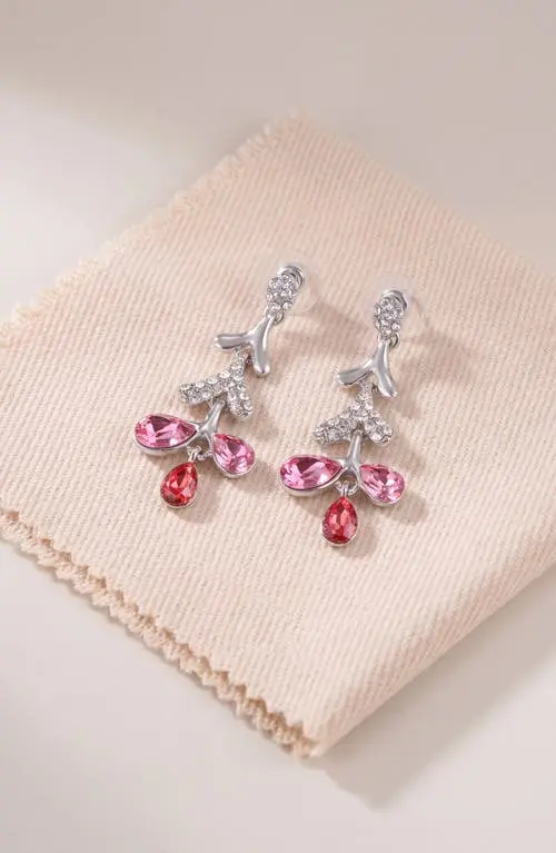 MODENAIRE Elegant Sparkling Gem Drop Earrings