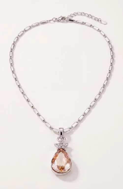 MODENAIRE Topaz Teardrop Star Pendant Necklace