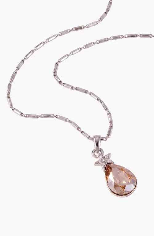 MODENAIRE Topaz Teardrop Star Pendant Necklace