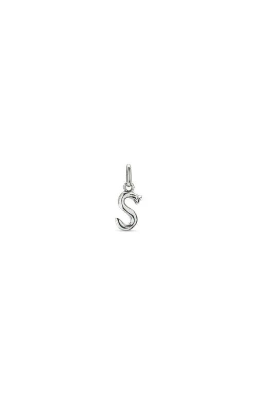 UNODE50 Sterling -plated Letter S Charm