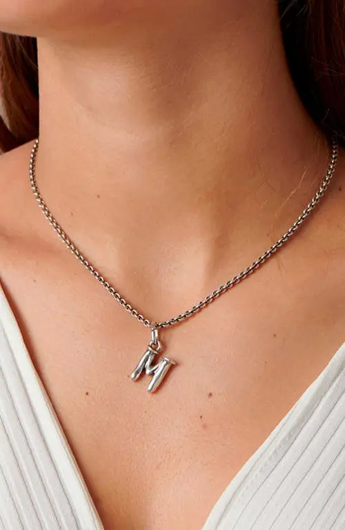 UNODE50 Sterling -plated Letter M Charm