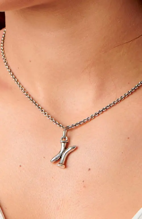 UNODE50 Sterling -plated Letter Charm