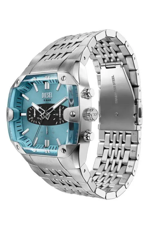 DIESEL® Tone Stainless Steel Chronograph Bracelet Watch - Silver