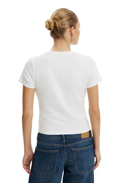 COTTON ON Twist Short Sleeve Tee - White
