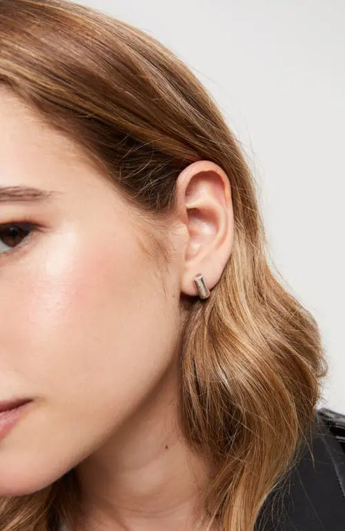 UNODE50 Sterling -plated Tube Earrings