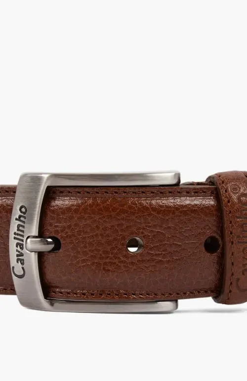 CAVALINHO Classic Leather Belt - Camel Brown