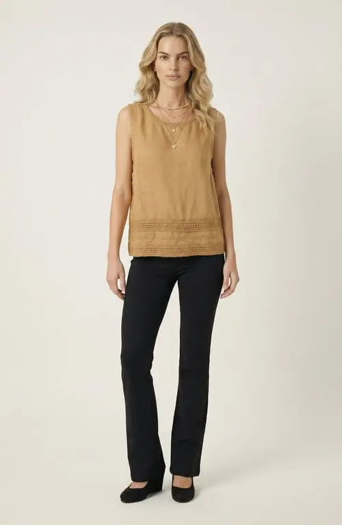 MODENAIRE Casual Sleeveless Linen Top