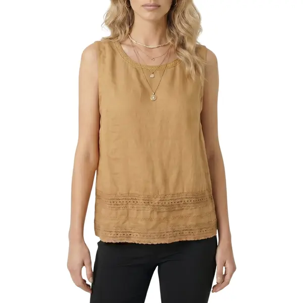 MODENAIRE Sleeveless Linen Top