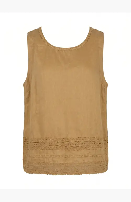 MODENAIRE Sleeveless Linen Top