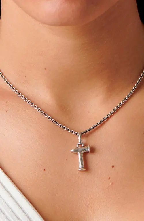UNODE50 Sterling -plated 't' Charm