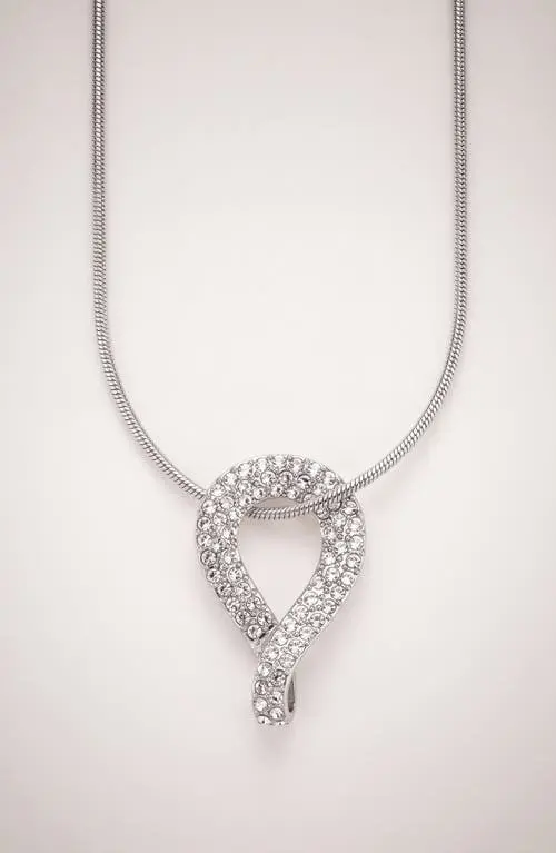 MODENAIRE Crystal Infinity Teardrop Pendant Necklace