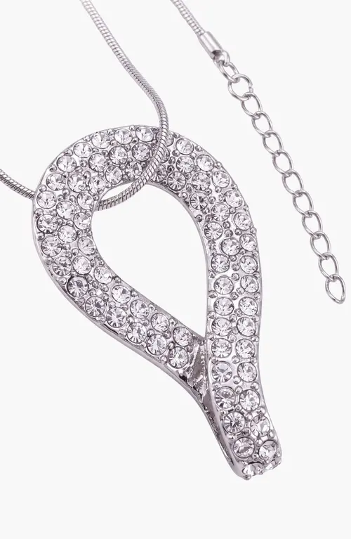 MODENAIRE Crystal Infinity Teardrop Pendant Necklace
