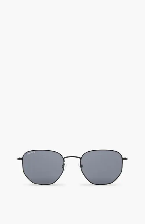CAVALINHO Octagon Sunglasses With Slim Metal Frame - Black