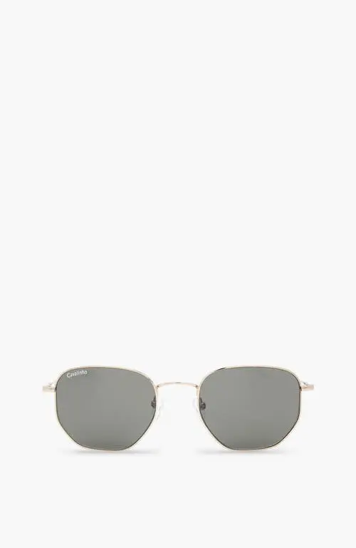 CAVALINHO Octagon Sunglasses With Slim Metal Frame - Gold