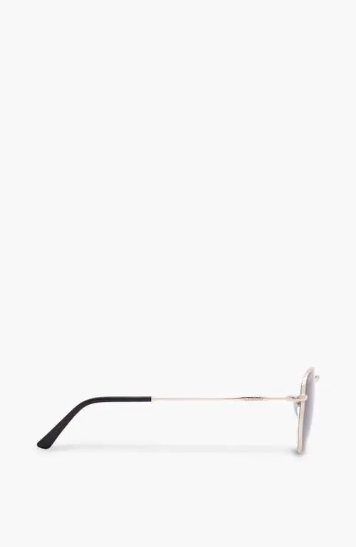 CAVALINHO Octagon Sunglasses With Slim Metal Frame - Gold