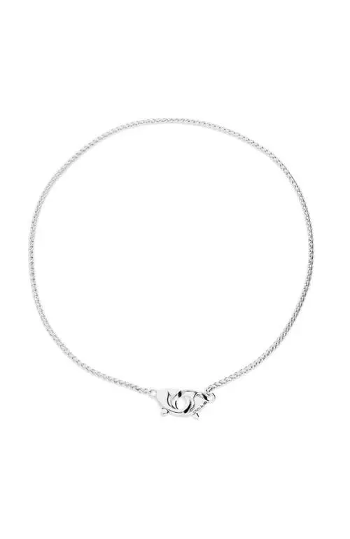 UNODE50 Sterling Plated Necklace With Interlocking Carabiner Detail - Silver