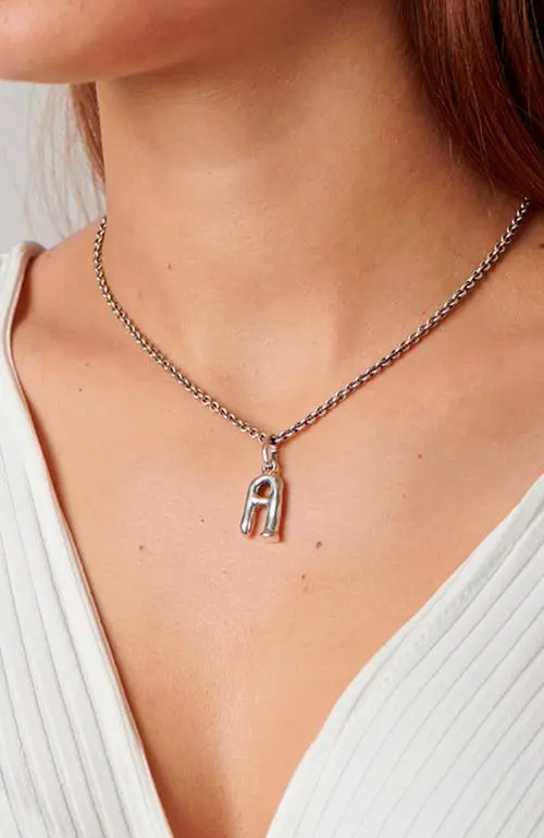 UNODE50 Sterling -plated Letter A Charm