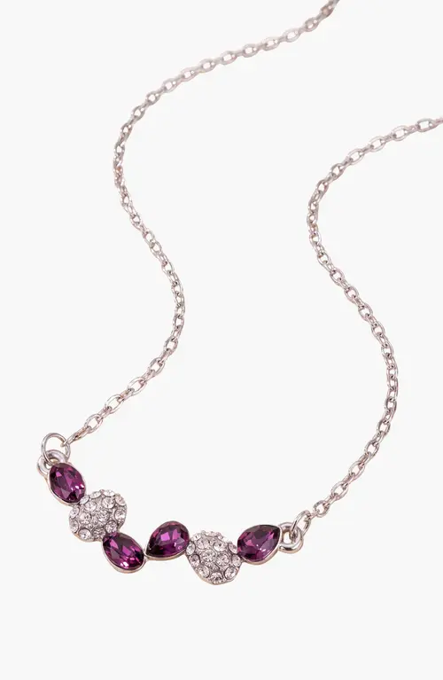 MODENAIRE Crystal Drop Pendant Necklace With Rhinestone Embellishments