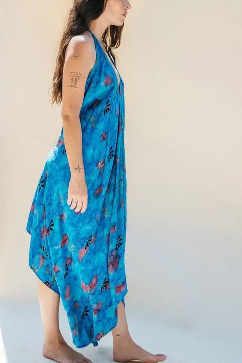SUN CHILD Halterneck Maxi Dress