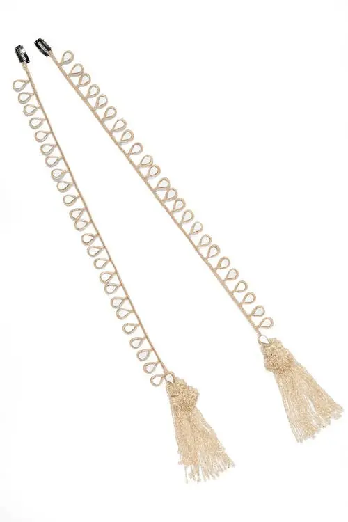 HAIR DRAMA CO. Mirror Tassel Braid Chain Set Of 2