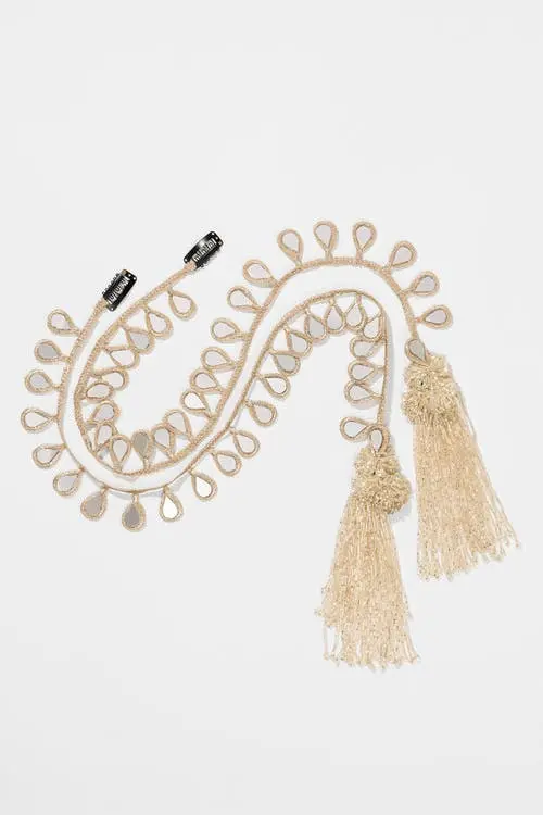 HAIR DRAMA CO. Mirror Tassel Braid Chain Set Of 2