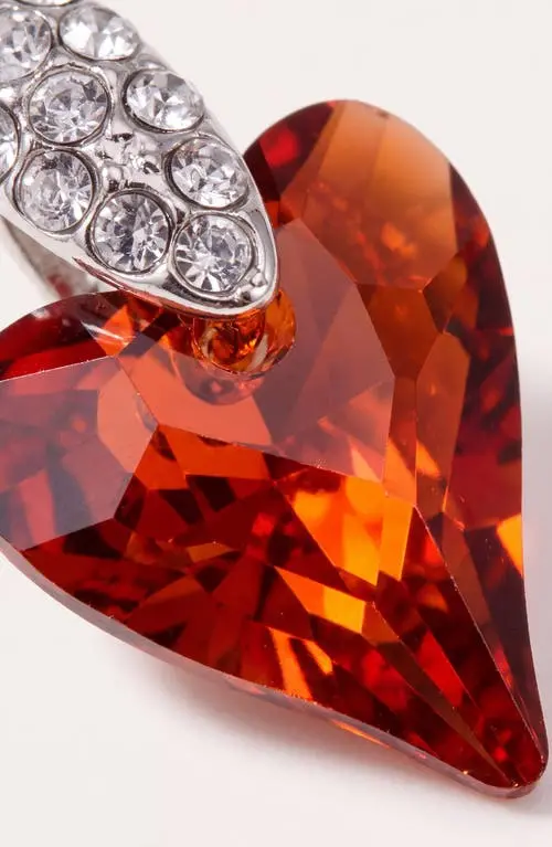 MODENAIRE Dangle Crystal Heart Earrings
