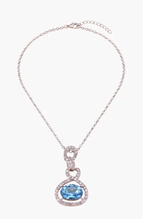 MODENAIRE Crystal Snake Orb Pendant Necklace - Sapphire
