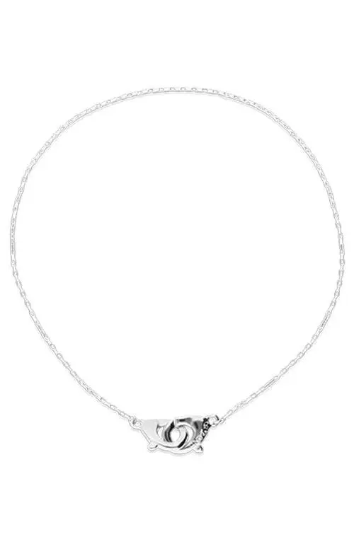 UNODE50 Sterling-plated Necklace With Interlocking Carabiner Detail - Silver