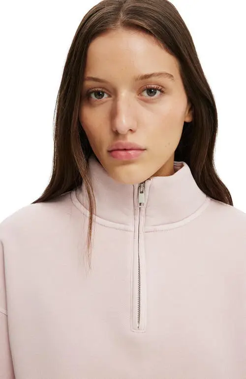 COTTON ON Quarter Zip Sweatshirt - Washed Spellbound