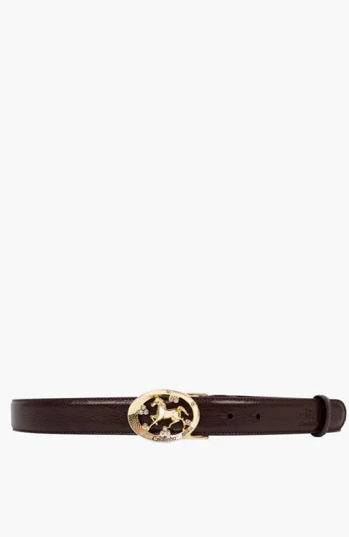 CAVALINHO Lusitano Leather Belt With Oval Buckle - Brown