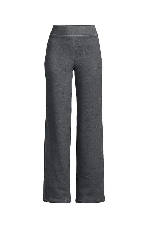 LANDS' END Serious Sweats High Rise Fleece Lined Straight Leg Pants