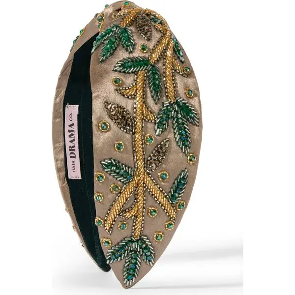 HAIR DRAMA CO. Emerald Vine Headband - Beige