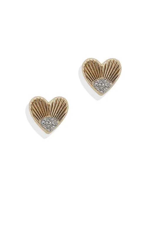 Stella & Dot Lovestruck Heart Stud Earrings - Gold