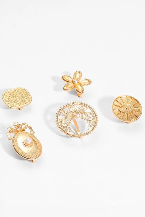 HAIR DRAMA CO. Mohar Bun Hair Pins Set Of 5