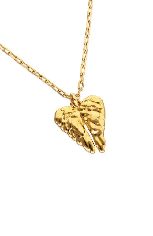 UNODE50 18k -plated Necklace With Wing Motif