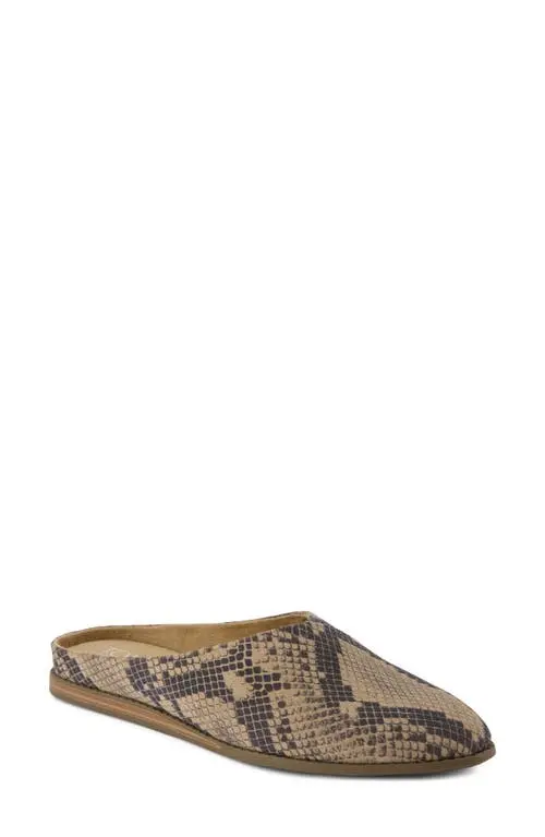 Toms Amelia Flat Mule - Medium Beige Embossed