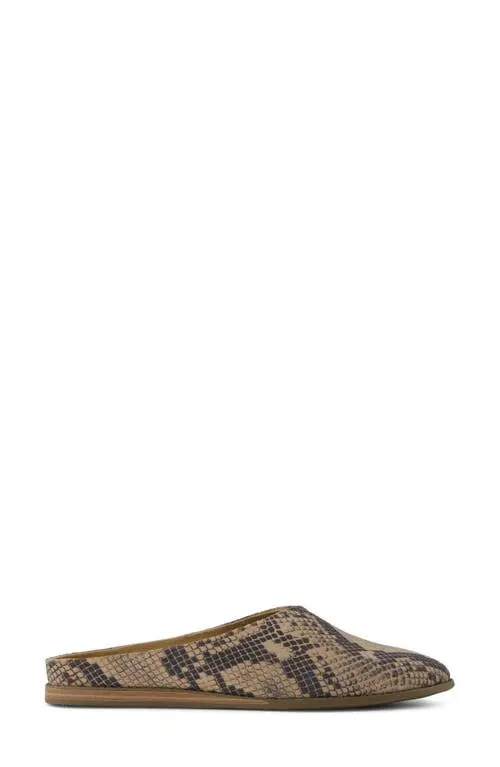 Toms Amelia Flat Mule - Medium Beige Embossed