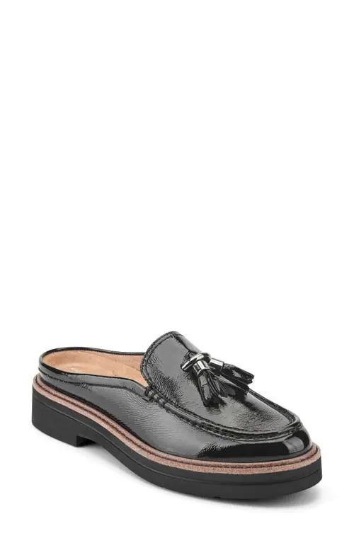 Easy Spirit Zarina Tasseled Loafer Mule - Black