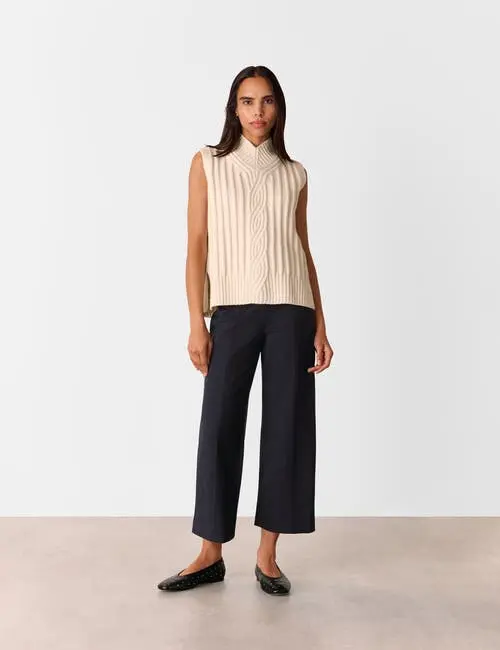 Whistles Camilla Wide Leg Trouser - Black
