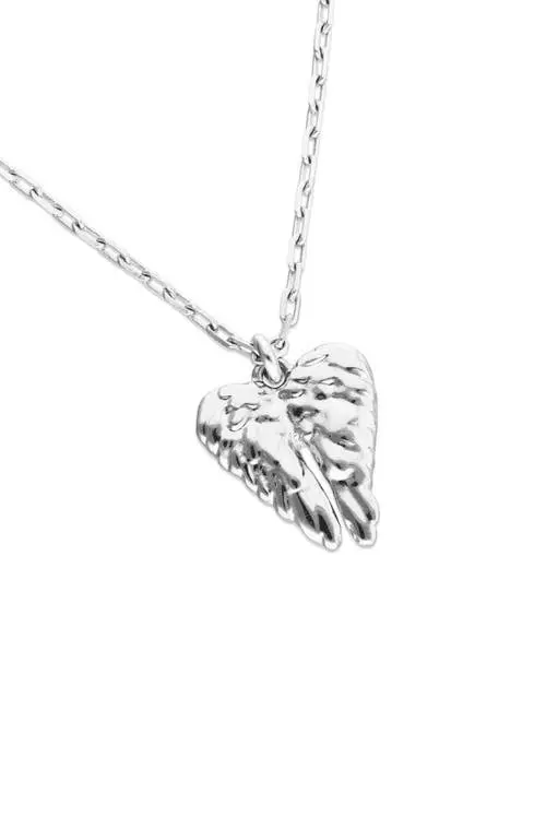 UNODE50 Sterling Plated Necklace With Wing Pendant