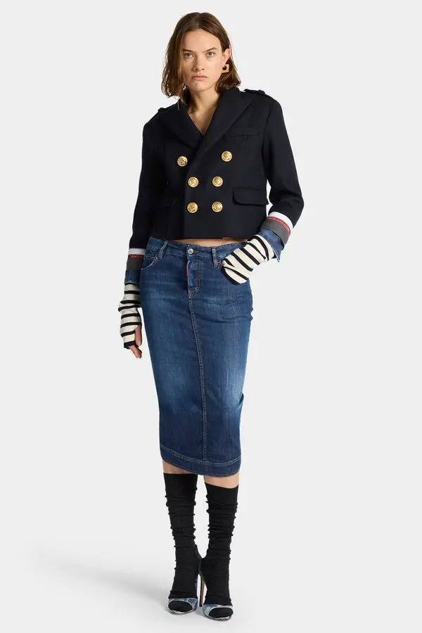 Dsquared2 Medium Perfecto Kick Jean Skirt