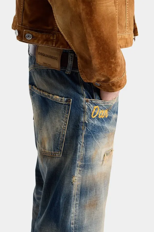Dsquared2 Dark Sandy Burnt Embellished Jeans